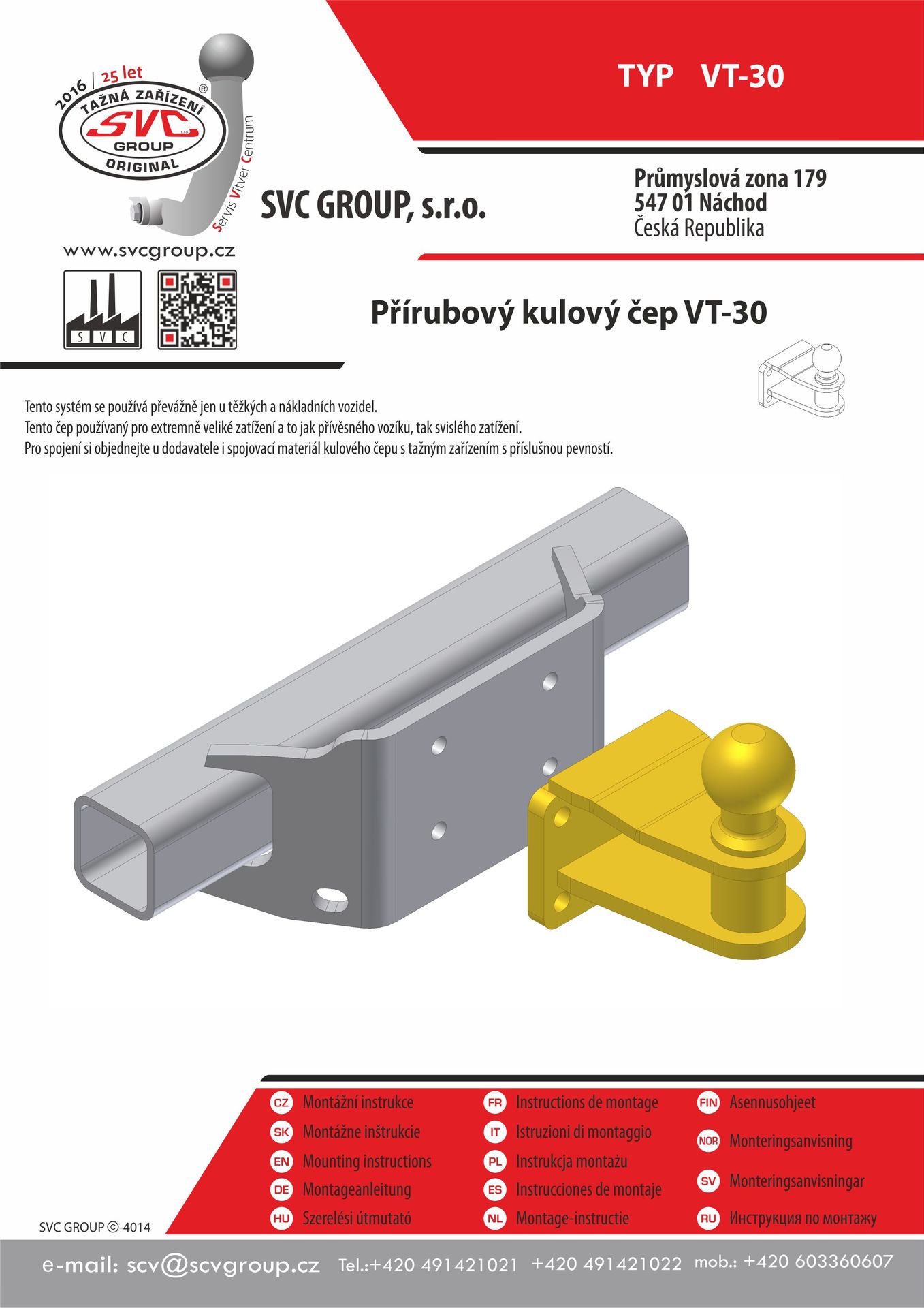 Přírubový čep čtyř děrový D=31kN - bez šroubů