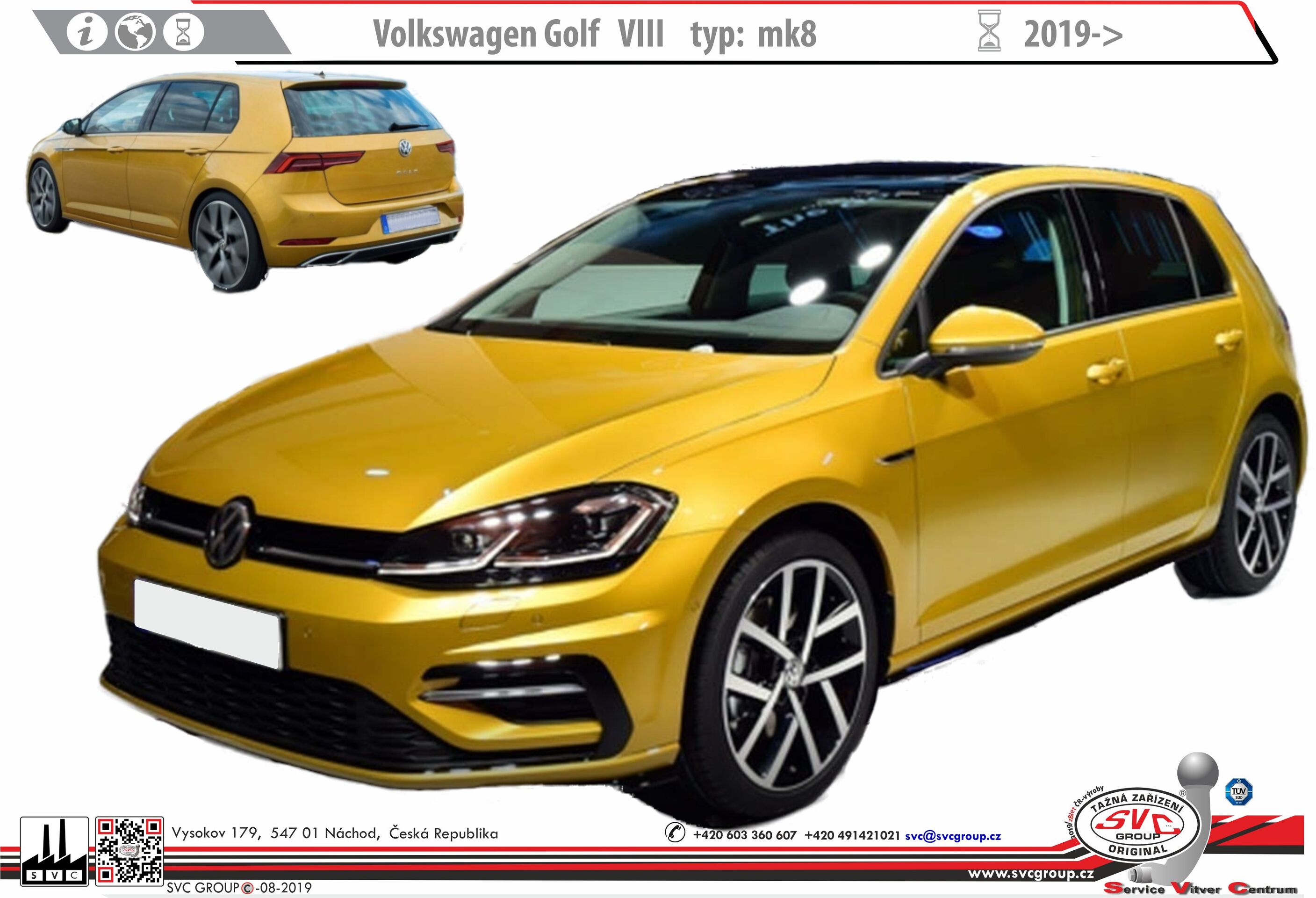 Tažné zařízení VOLKSWAGEN Golf Hatchback 2025 | konfigurátor | SVC Group